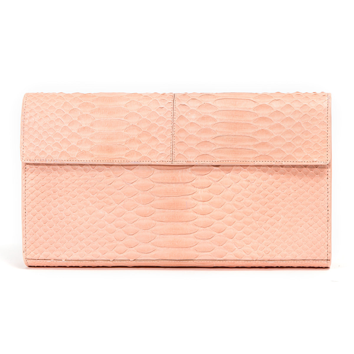 Salmon Python Clutch – marchelonyc